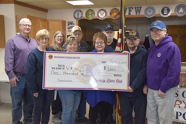 Evening Lions Club makes donation to VFW Post 839 | News, Sports, Jobs ...